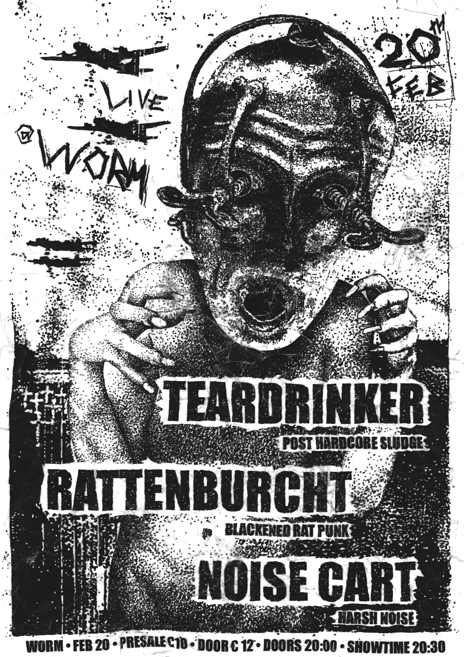 LIVE @WORM with Teardrinker, Rattenburcht & Noise cart - Worm - A ...